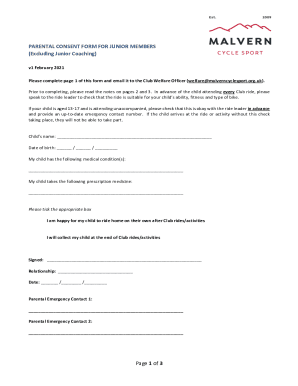 Fillable Online MCS Parental Consent Form Fax Email Print - pdfFiller