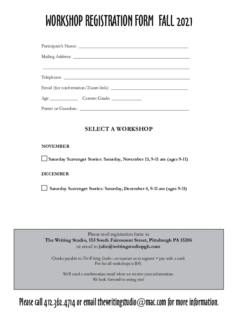 Fillable Online 2021 Annual Conference Registration Form Fax Email ...