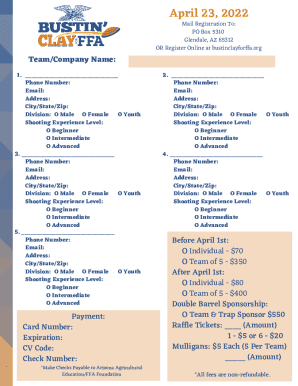Fillable Online 2022 Trap Shoot Registration Form Fax Email Print ...