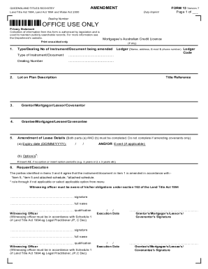 Fillable Online Titles Registry Form 13 - Amendment version 7 ...
