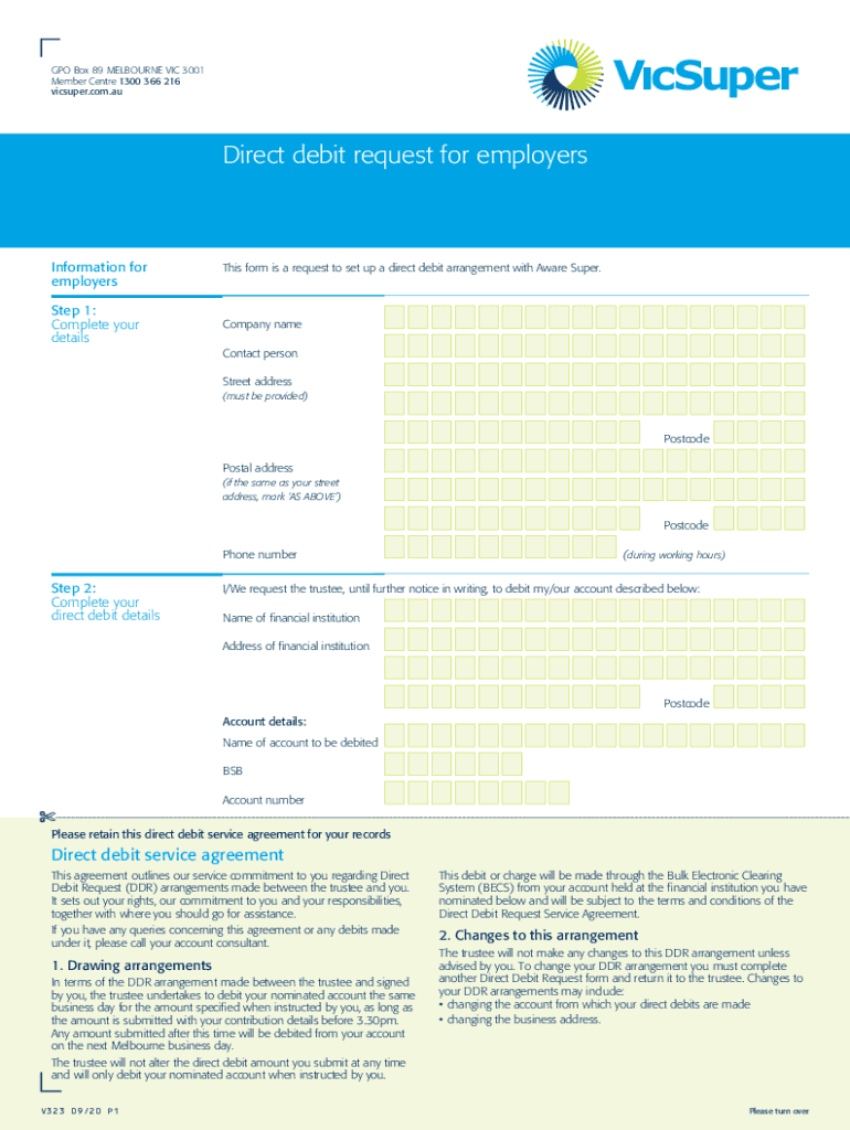 Fillable Online Fillable Online GPO Box 89 Melbourne Vic 3001 VicSuper ...