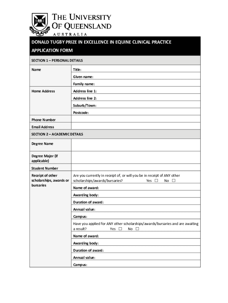 Fillable Online veterinary-science uq edu Fillable Online 2018 Duncan ...