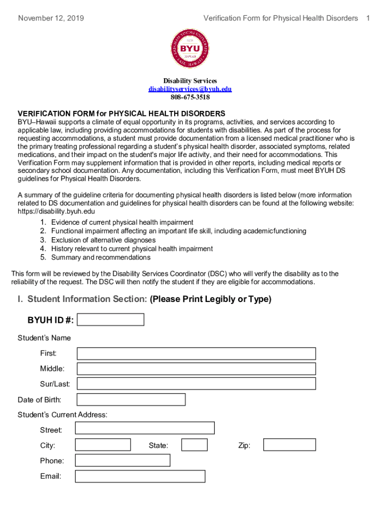 Fillable Online Fillable Online Verification Form for Autism Spectrum ... Fax Email Print ...