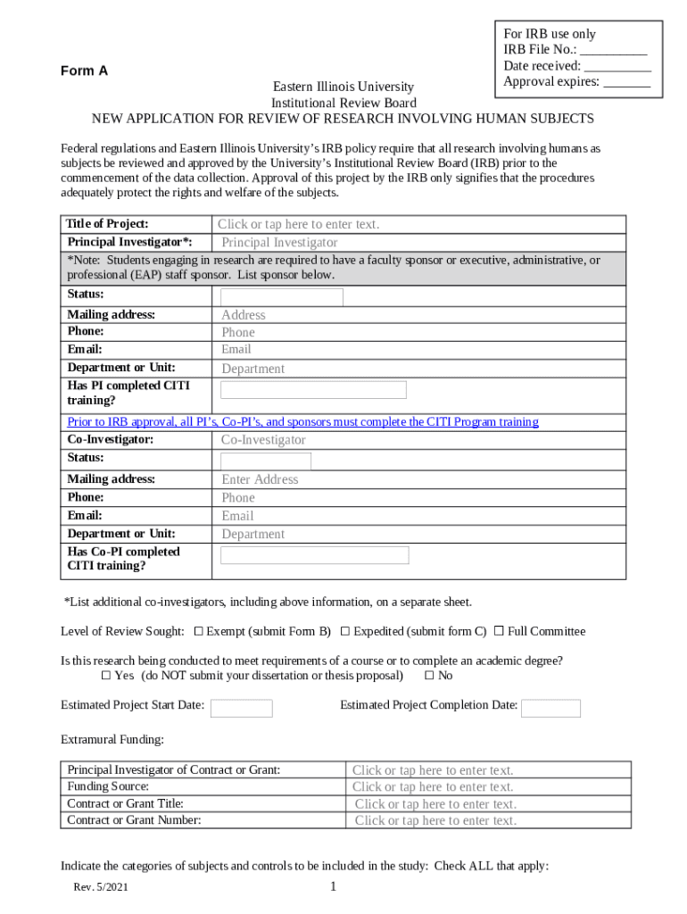 E.doc - For IRB use only IRB File No Date received ... Doc Template ...