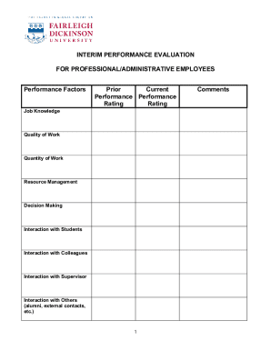 Fillable Online Employee Performance Evaluation Criteria Fax Email Print - pdfFiller