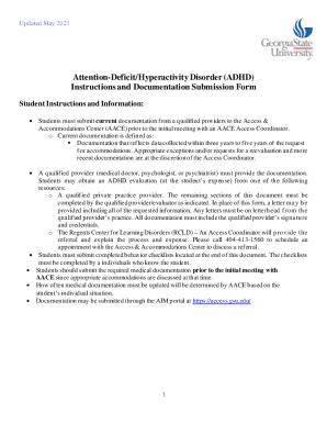 Fillable Online ADHD Documentation Form Revised 8-3-2021.pdf - Updated ...