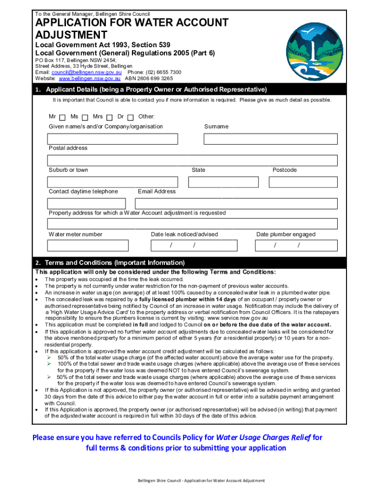 Fillable Online Water Waiver - Application Form (V3) Fax Email Print ...