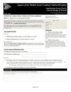 Fillable Online Approval for Mobile Food Vending Vehicles/Premises Fax ...
