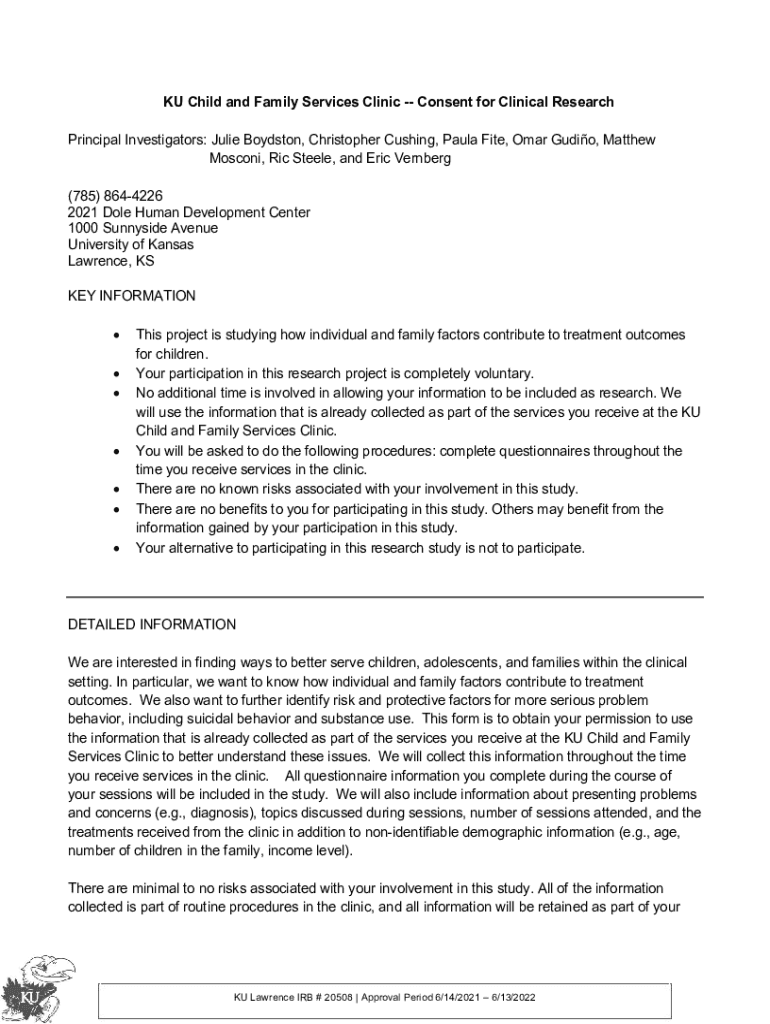 Fillable Online kuclinic ku Fillable Online kuclinic ku KU Child and ...