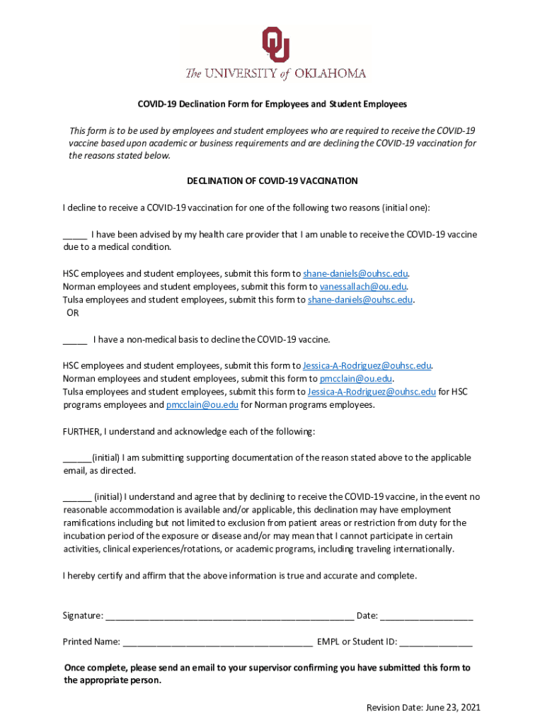 Fillable Online apps hr ou DECLINATION OF COVID-19 VACCINATION - apps ...