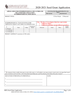 Fillable Online Seed Grant Application - University of Oklahoma Health ...