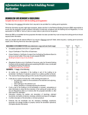 Fillable Online Checksheet and form - Demolish or remove a building ...