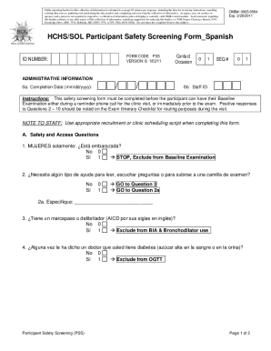 Fillable Online HCHS /SOL Serious Adverse Event Form - CSCC Fax Email ...