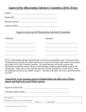 Fillable Online cs uoregon Approval for DAC Form Fax Email Print ...