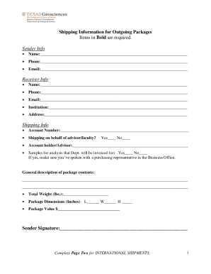 Fillable Online Download U.S. and Canada Logistics and Customs Forms ...