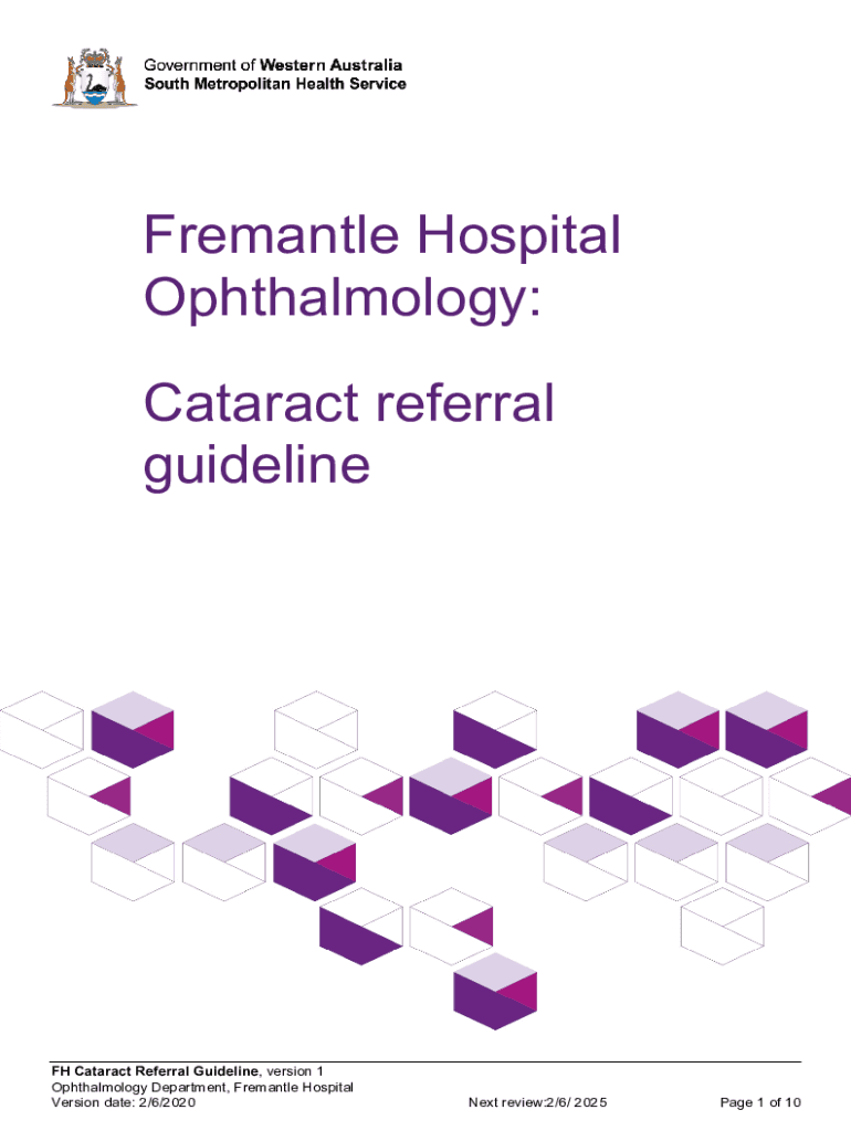 Fillable Online fhhs health wa gov Fremantle Hospital Ophthalmology ...