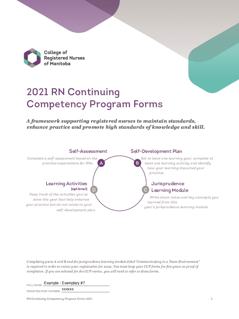 Fillable Online 2021 RN(NP) Continuing Competency Program Forms Fax ...