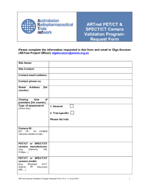 Fillable Online ARTnet camera validation request form V3 Fax Email ...