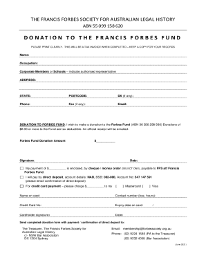 Fillable Online Fund Donation Form Fax Email Print - pdfFiller