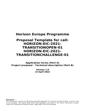 HORIZON EUROPE PROGRAMME ANNOTATED PROPOSAL TEMPLATE Doc Template ...