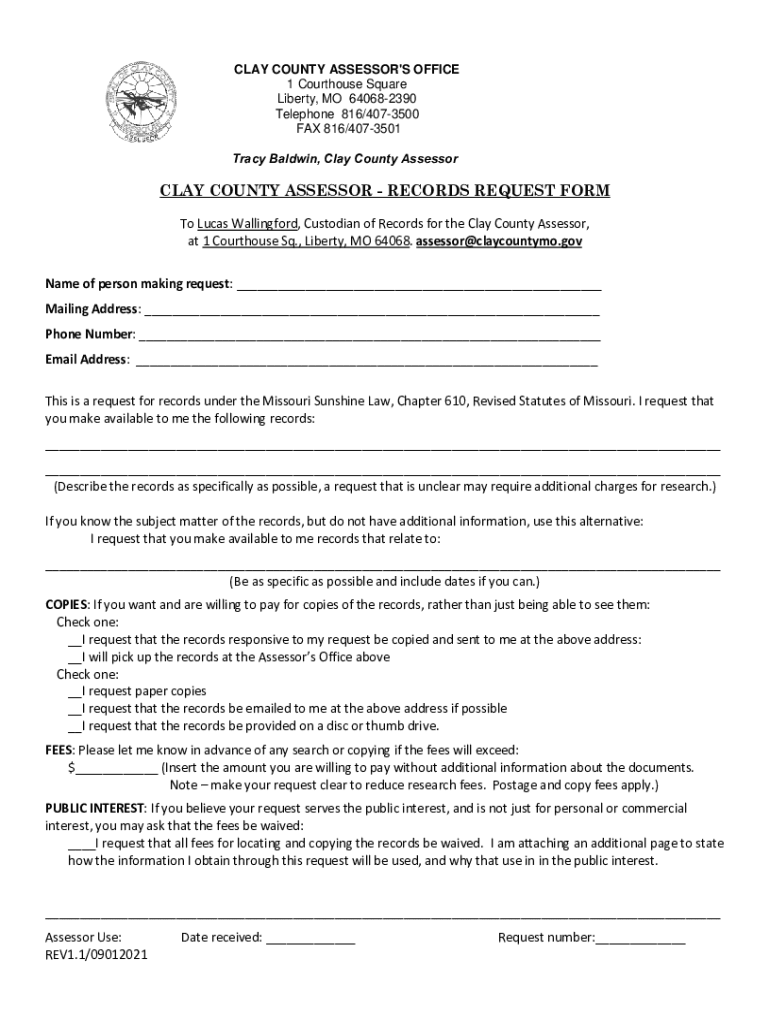 Fillable Online Get the free Parcel Split/Merge Request Form - Clay ...