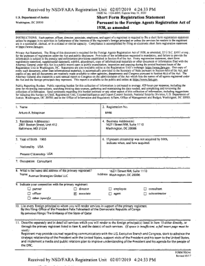 Fillable Online t.s. Short Form Registration Statement ... - efile.fara ...