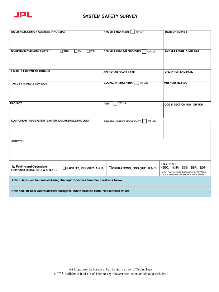 Fillable Online acquisition jpl nasa TASS-SSS Fax Email Print - pdfFiller