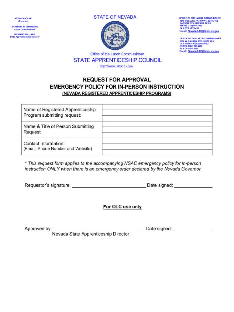 Fillable Online NSAC Emergency Policy Request Form Fax Email Print ...