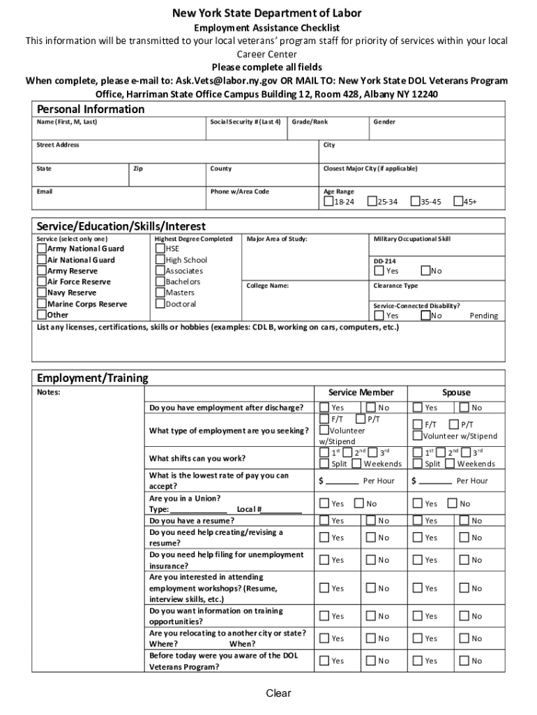 Fillable Online dmna ny New York State Department of Labor - New York ...