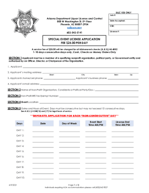 Fillable Online Pending License - Arizona Department of Liquor Licenses ...