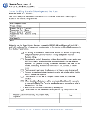 Fillable Online Seattle SDCI Form - Green Building Standard ...