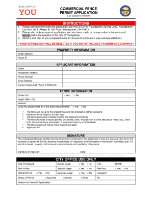 Fillable Online www.a2gov.orgdepartmentsplanningZONING COMPLIANCE PERMIT APPLICATION FENCE ...