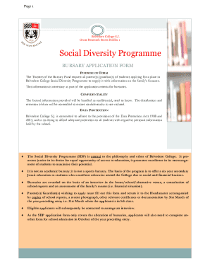 Fillable Online Fillable Online Social Diversity Programme Fax Email ...