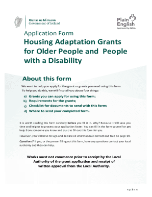Fillable Online Fillable Online Application Form Housing Adaptation Grants ... Fax Email Print ...