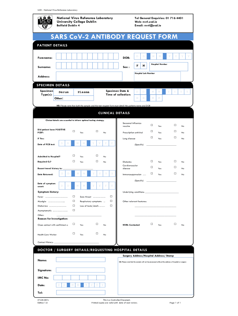 Fillable Online nvrl ucd Testing at the National Virus Reference ...