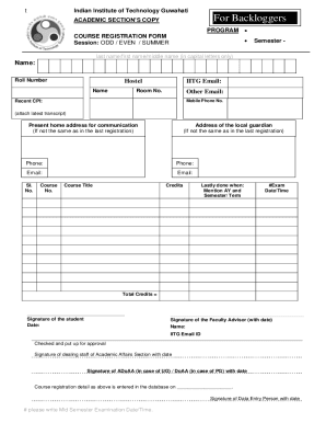 Fillable Online Academic Section Copy/Faculty Advisor Copy/Student Copy ...