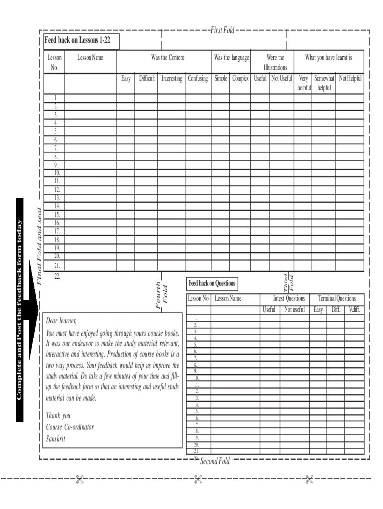Fillable Online feedback form.pmd Fax Email Print - pdfFiller