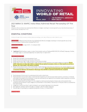 Fillable Online Bhaskar Bhat, most Admired Retail Professional of the ...