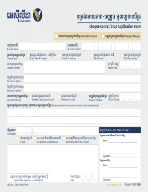 Fillable Online Cheque Stop Payment Letter Format - What is it, Format ...
