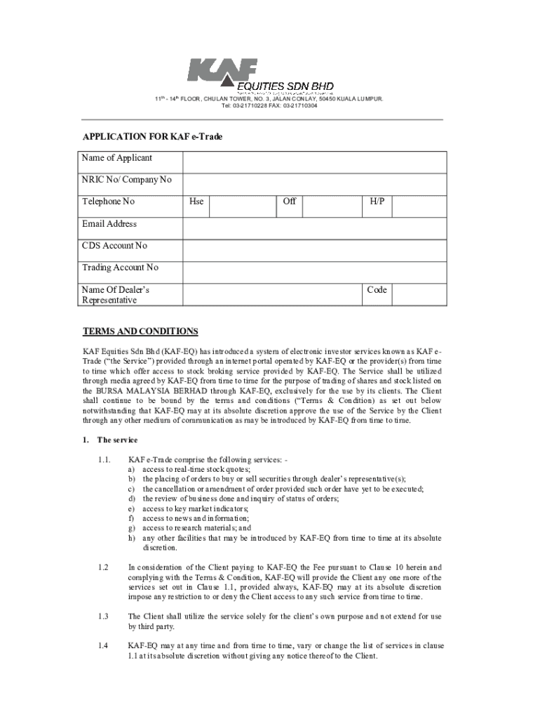 Fillable Online Fillable Online (A Participating Organisation Of Bursa ...