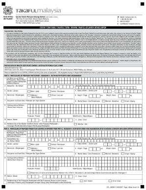 Fillable Online www.mxm.com.my wp wp-contentGROUP TERM FAMILY TAKAFUL ...