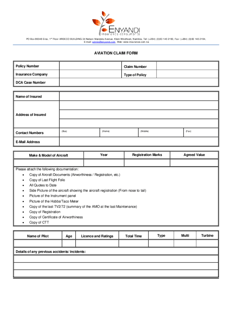Fillable Online PILOT EXCESS INSURANCE PROPOSAL FORM Fax Email Print ...