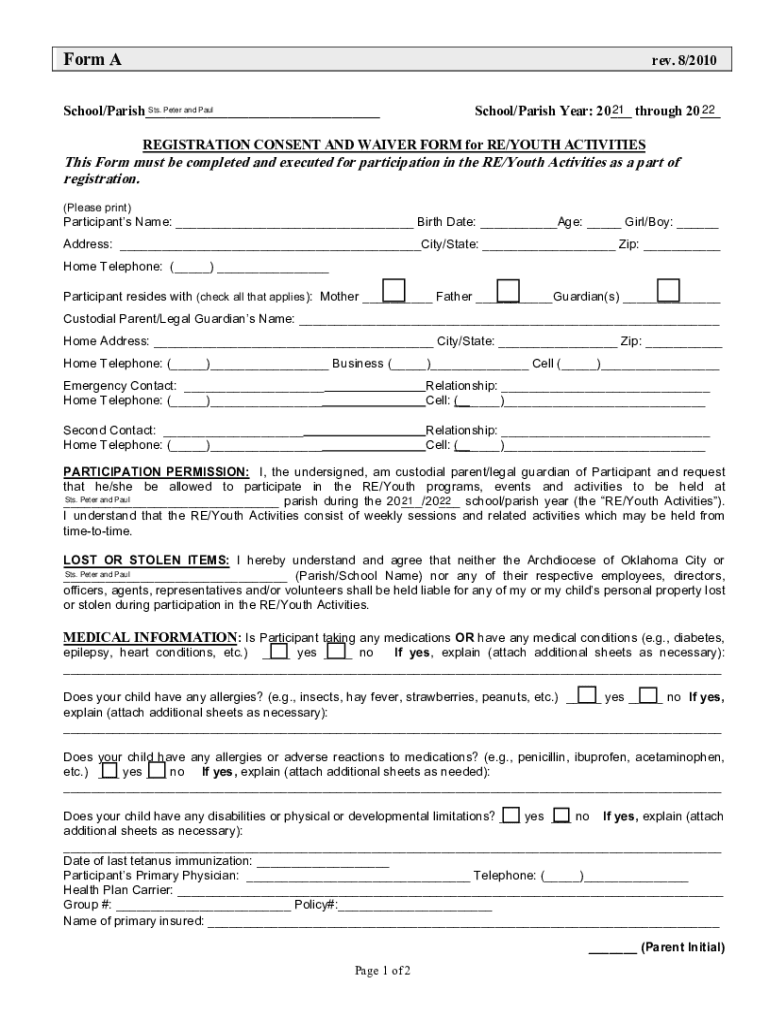 Fillable Online Sts. Peter and Paul Catholic Church - MASS FOR WED. APR ...