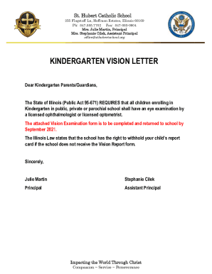 Fillable Online KINDERGARTEN VISION LETTER - d2y1pz2y630308.cloudfront ...
