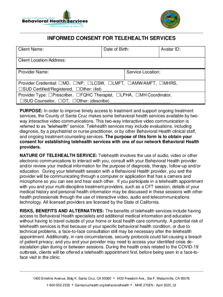 Fillable Online Sample Telehealth Policies and Procedures - MATRC Fax ...