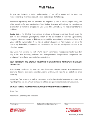 Fillable Online Well Vision Form- English Fax Email Print - pdfFiller