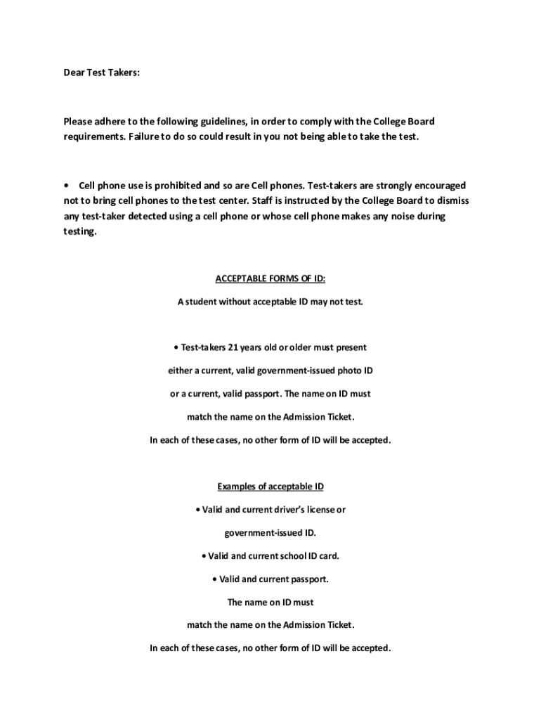 Fillable Online SAT Forms Of ID Fax Email Print PdfFiller Fillable Online SAT Forms Of ID Fax Email Print PdfFiller