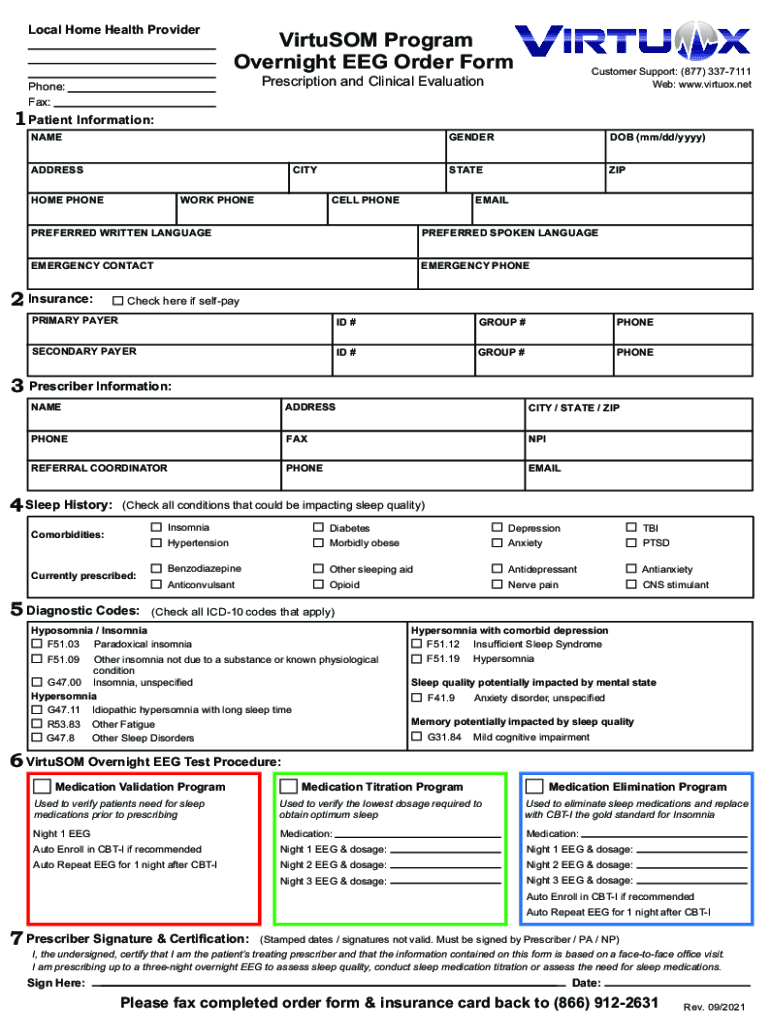 Fillable Online www.pdffiller.com456778248--Overnight-EEG-OrderFillable ...