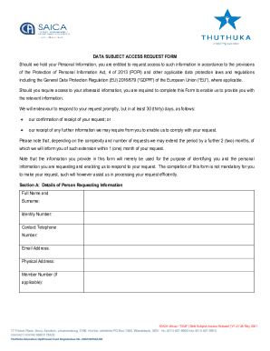 Fillable Online DATA SUBJECT RECTIFICATION/COMPLETION REQUEST FORM Fax ...