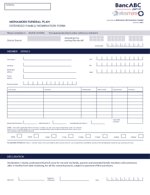 Fillable Online EXTENDED FAMILY FORM Fax Email Print - pdfFiller